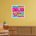 Colorful English Poster | Zazzle