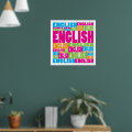 Colorful English Poster | Zazzle