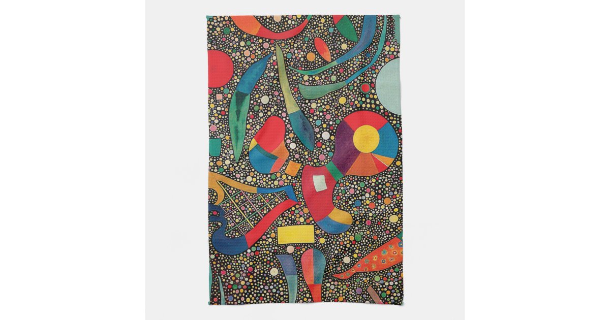 Colorful Ensemble by Wassily Kandinsky Kitchen Towel | Zazzle