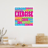 Colorful Exercise Poster | Zazzle
