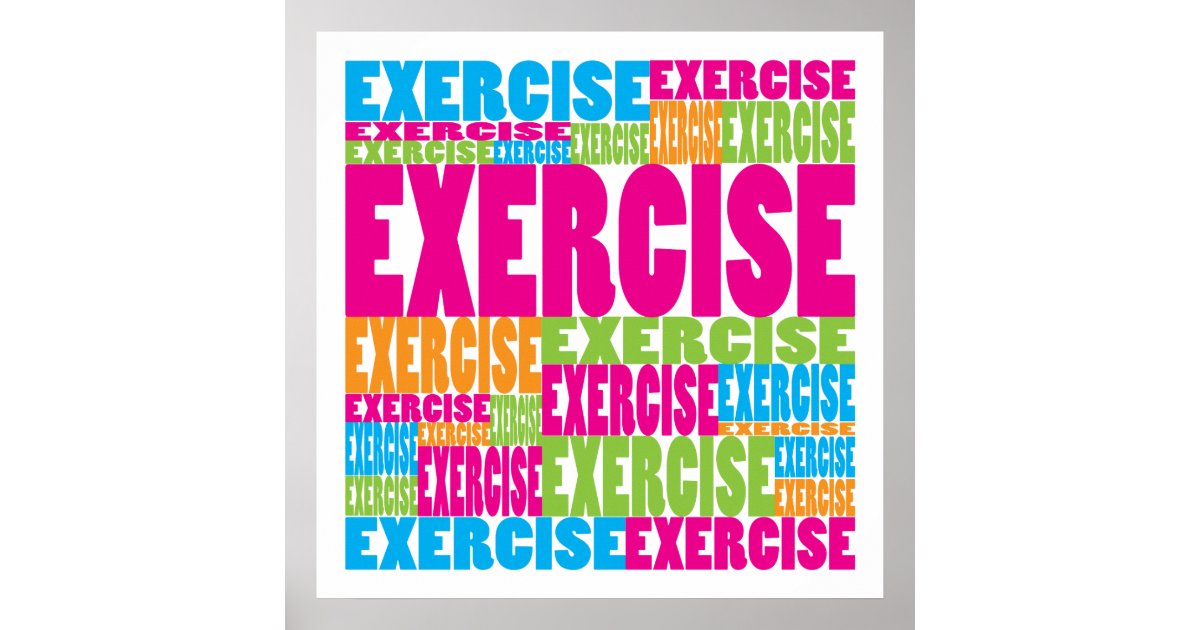 Colorful Exercise Poster | Zazzle