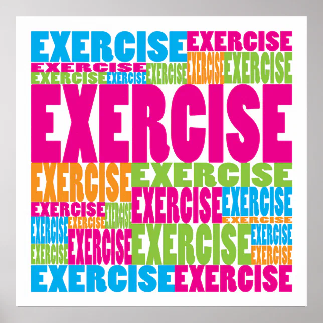 Colorful Exercise Poster | Zazzle