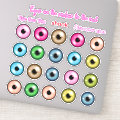Colorful Eyes Cute Stickers | Zazzle