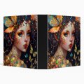 Colorful Fairy Butterflies Fantasy Art 3 Ring Binder | Zazzle