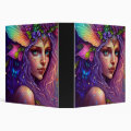 Colorful Fairy Fantasy Art 3 Ring Binder | Zazzle