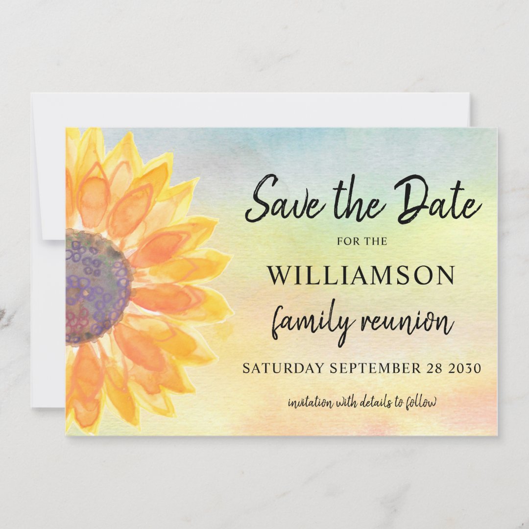 Colorful Family Reunion Save The Date Card | Zazzle