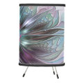 Colorful Fantasy Abstract Modern Fractal Flower Tripod Lamp | Zazzle