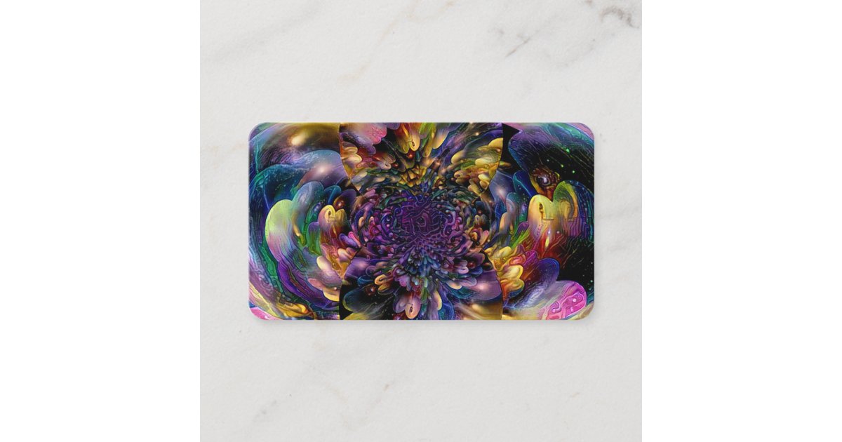Colorful fantasy business card | Zazzle