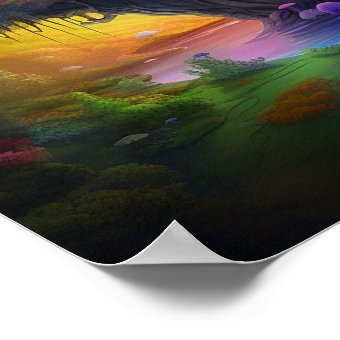 Colorful fantasy land poster | Zazzle