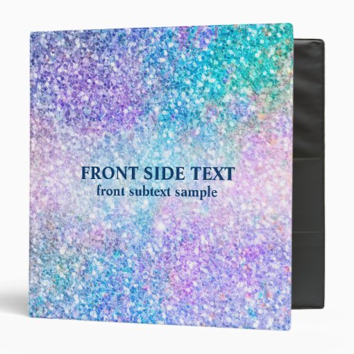 Colorful Faux Glitter And Sparkles Texture Print 3 Ring Binder | Zazzle