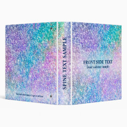 Colorful Faux Glitter And Sparkles Texture Print 3 Ring Binder | Zazzle