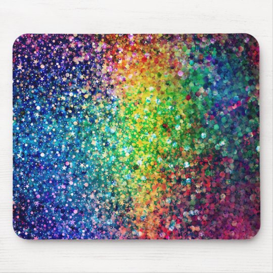 Colorful faux glitter mouse pad | Zazzle.com