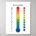 Colorful Feelings thermometer poster | Zazzle