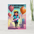 Colorful Female Engineer Birthday Card | Zazzle