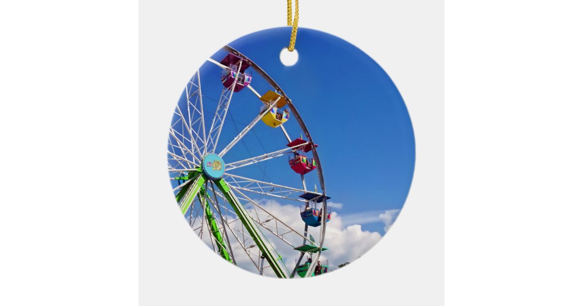 Colorful Ferris Wheel Ceramic Ornament | Zazzle