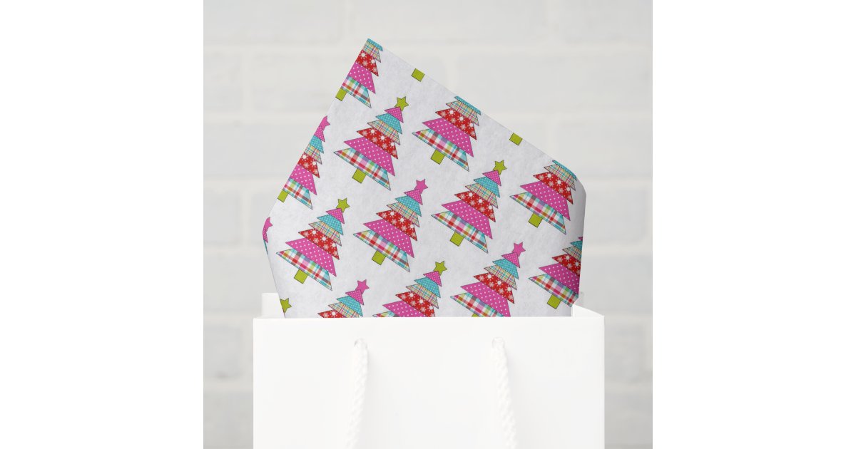 Colorful Festive Christmas tree party tissue Tissue Paper | Zazzle