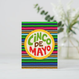 Colorful Fiesta Cinco De Mayo Postcard | Zazzle