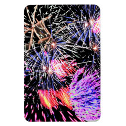 Colorful Fireworks Display Fourth of July Flexible Magnet | Zazzle