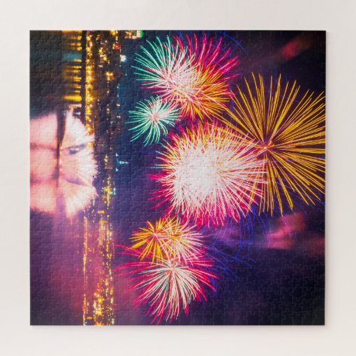 Colorful Fireworks Jigsaw Puzzle | Zazzle