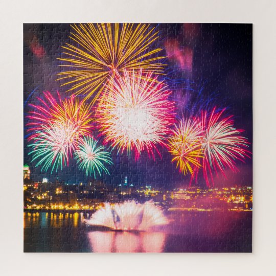 Colorful Fireworks Jigsaw Puzzle | Zazzle.com
