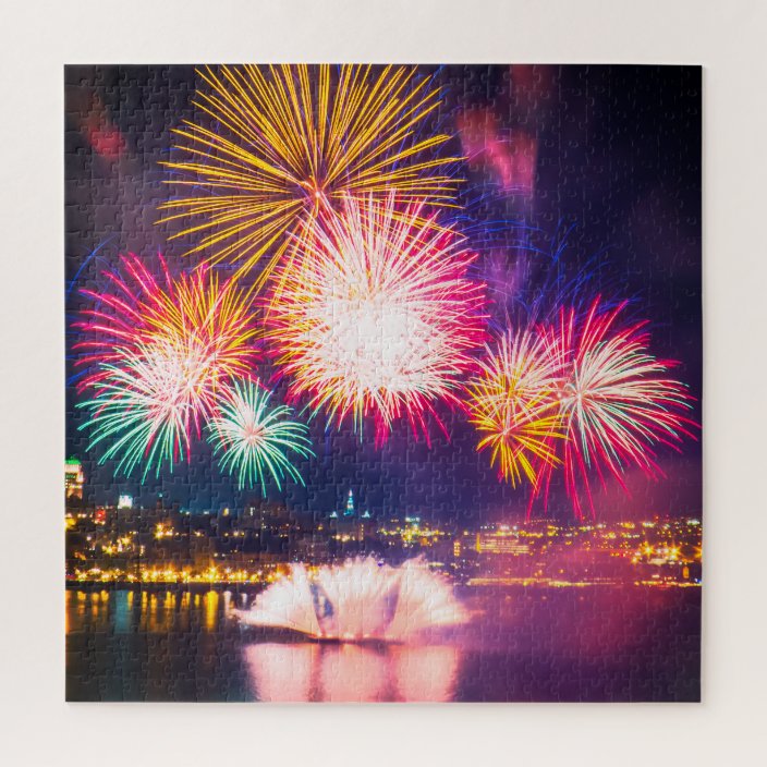 Colorful Fireworks Jigsaw Puzzle | Zazzle.com