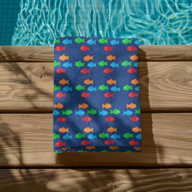 Colorful Fish Beach Towel | Zazzle