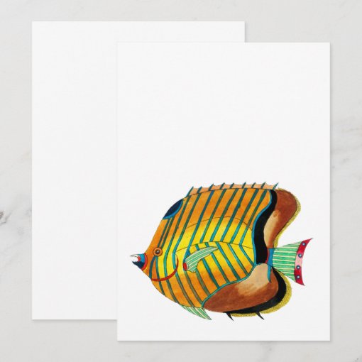 Colorful fish Thank you card | Zazzle