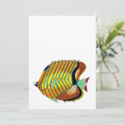 Colorful fish Thank you card | Zazzle