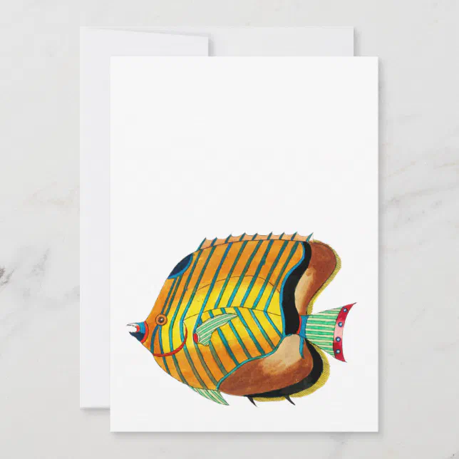 Colorful fish Thank you card | Zazzle