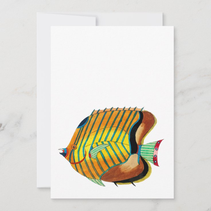 Colorful fish Thank you card | Zazzle