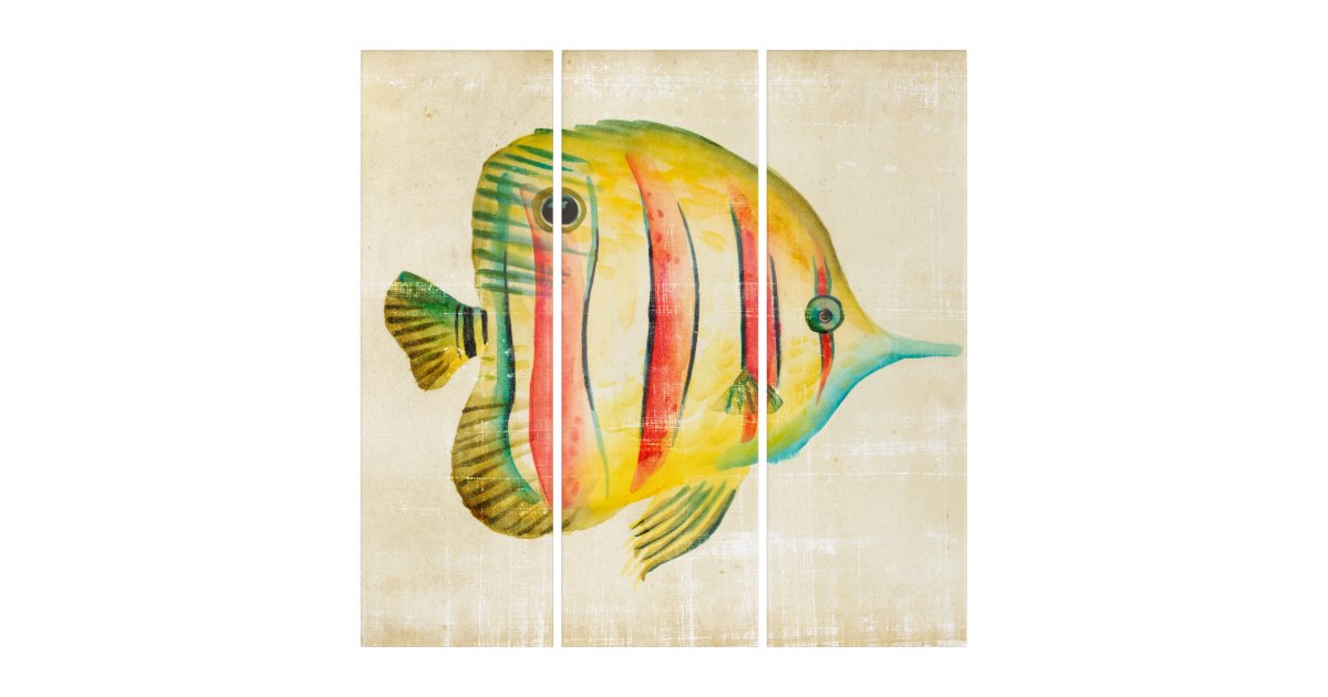 Colorful Fish Triptych | Zazzle