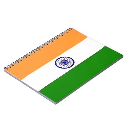 Colorful Flag of India Notebook | Zazzle