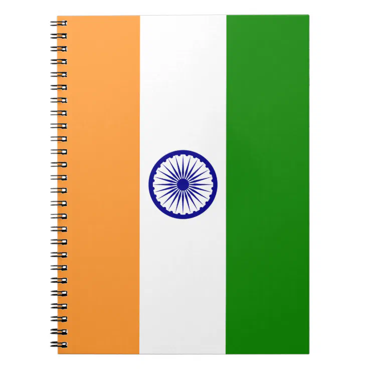Colorful Flag of India Notebook | Zazzle