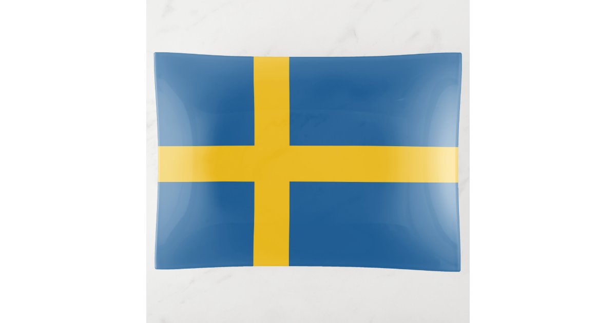 Colorful Flag of Sweden Trinket Tray | Zazzle