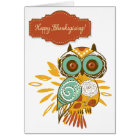 Thanksgiving Owls template card | Zazzle.com