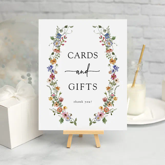 Colorful Floral Cards and Gifts Poster | Zazzle