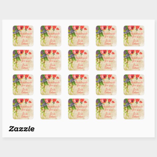 Colorful Floral Product Label | Zazzle