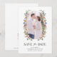 Colorful Floral Save The Date Card | Zazzle