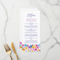 Colorful Floral Wedding Menu | Zazzle
