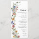 Colorful Floral Wedding Menu | Zazzle