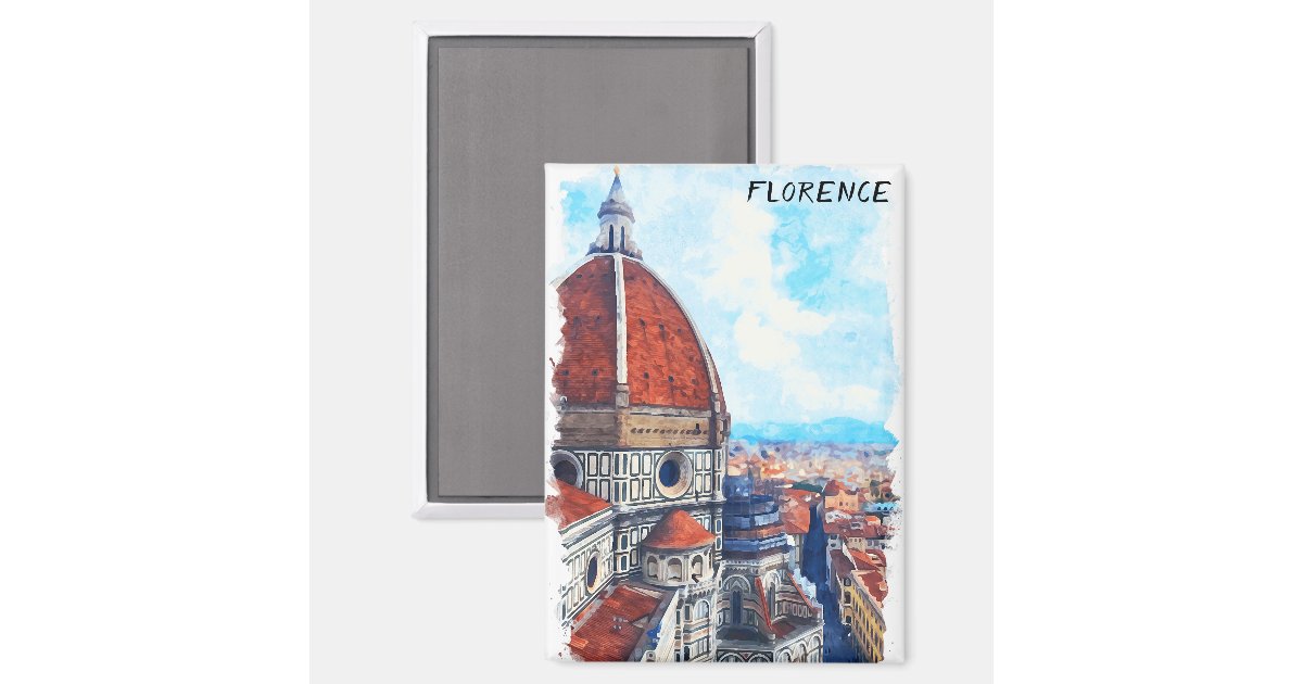 Colorful Florence Italy Duomo Cathedral Magnet | Zazzle