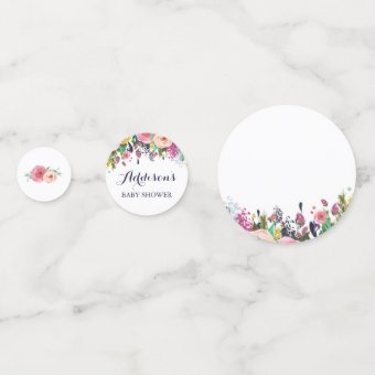 Colorful Flower Baby Shower Table Confetti | Zazzle