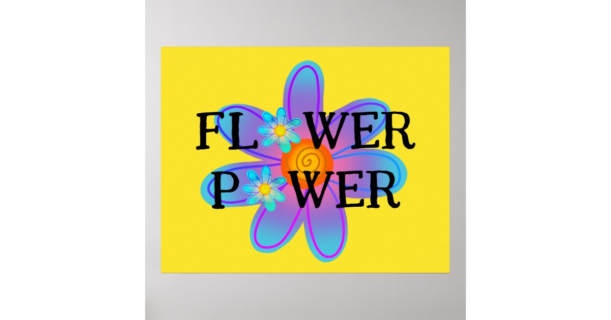 Colorful Flower Power Poster | Zazzle