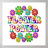 Colorful Flower Power Poster | Zazzle
