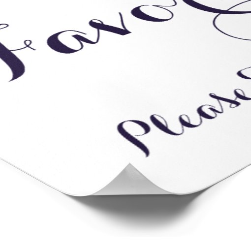 Colorful Flower Shower Favors Please Take One Sign | Zazzle