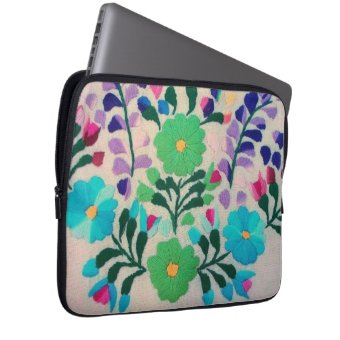 Colorful Flowers Pattern Laptop Sleeve | Zazzle