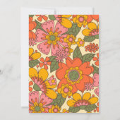 Colorful Flowers Pattern Retro Boho 70s Wedding Invitation | Zazzle