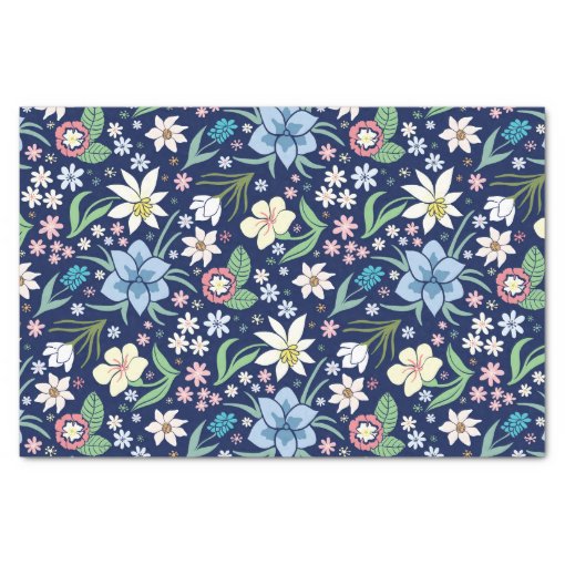 Colorful flowers pattern tissue paper | Zazzle