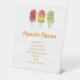 Colorful Fruit Popsicle Flavors Summer Party Pedestal Sign | Zazzle