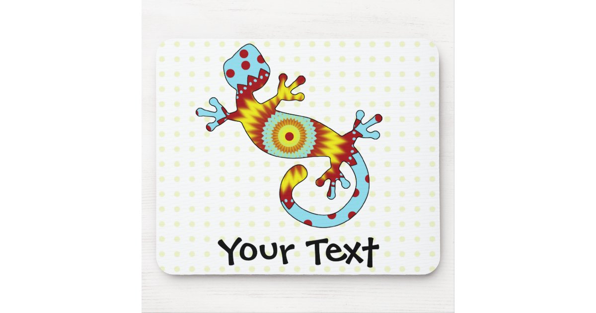 Colorful Fun Gecko Lizard Mouse Pad | Zazzle
